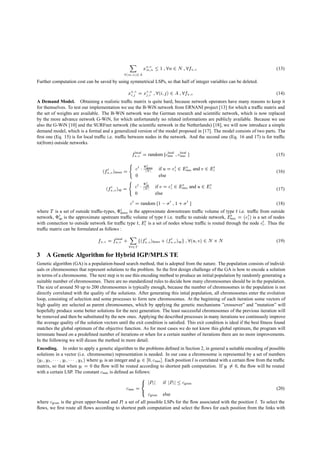 An Offline Hybrid IGP/MPLS Traffic Engineering Approach under LSP Constraints | PDF