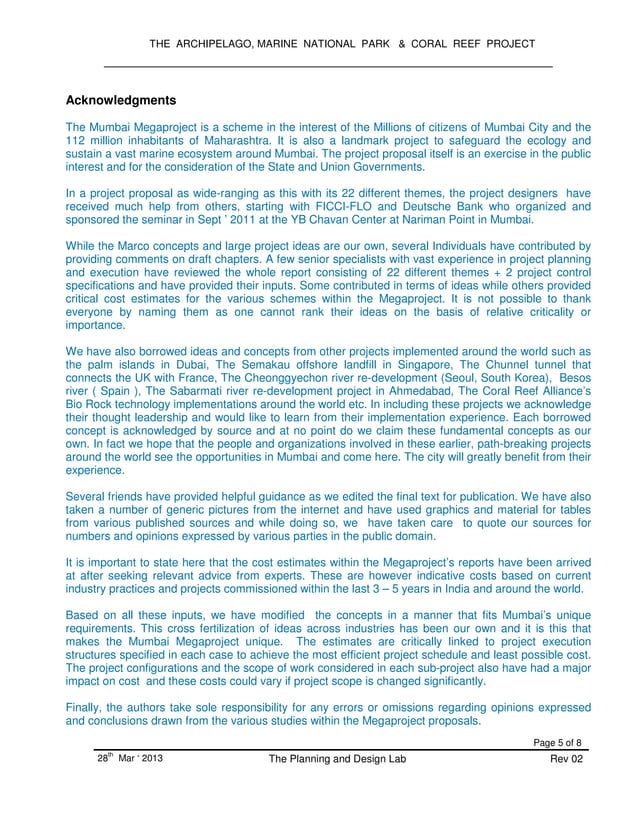 Mumbai archipelago marine_national_park_and_coral_reef_project | PDF