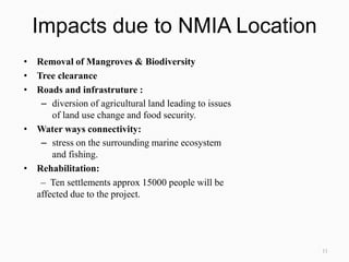 EIA on Construction impact on NAVI MUMBAI INTERNATIONAL AIRPORT | PPTX
