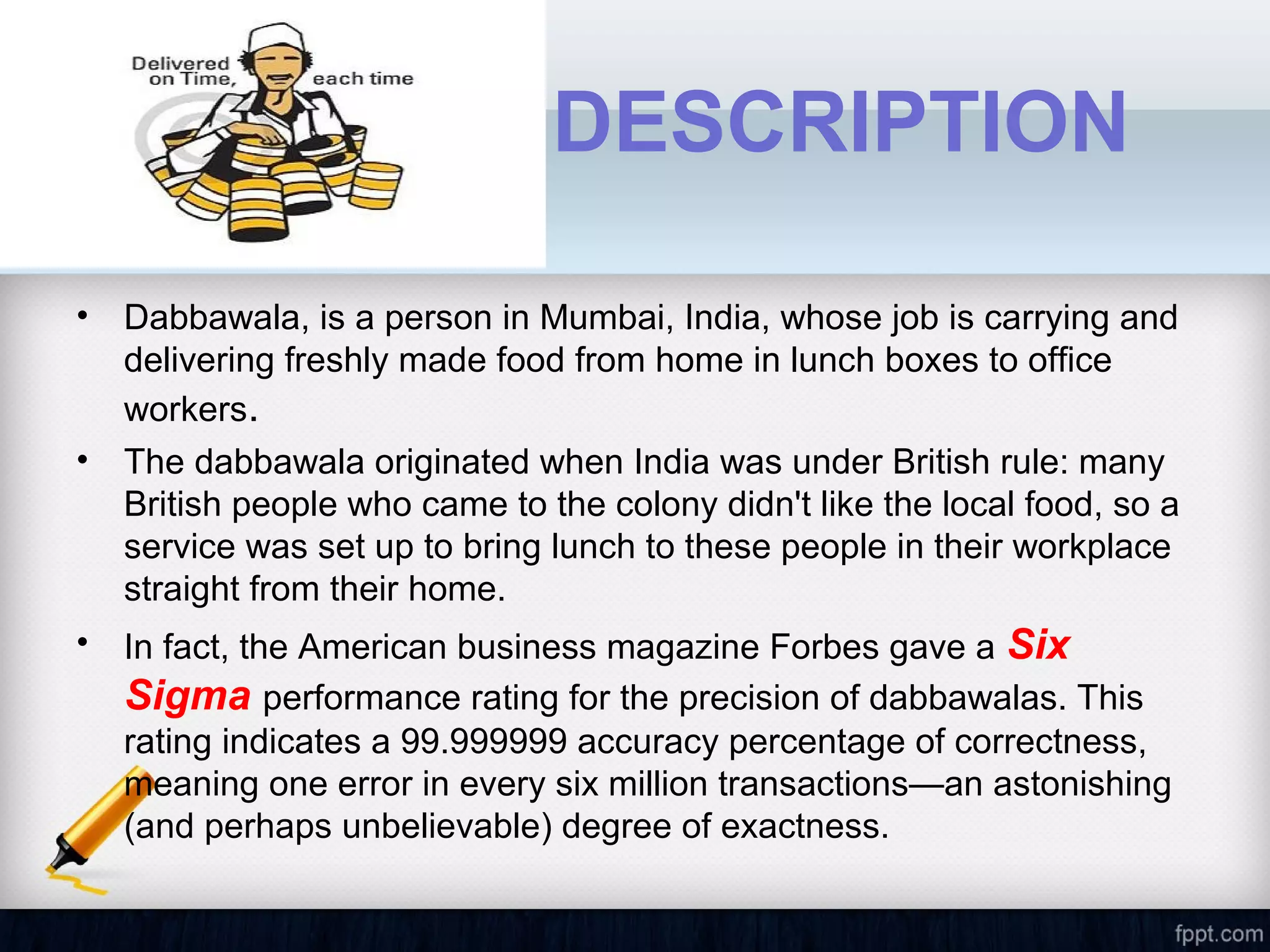 Mumbai dabbawala | PPT