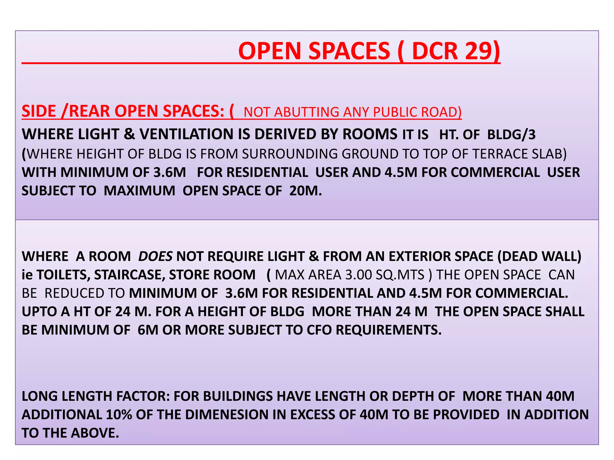 Development Control Regulations, Mumbai - Key points | PDF