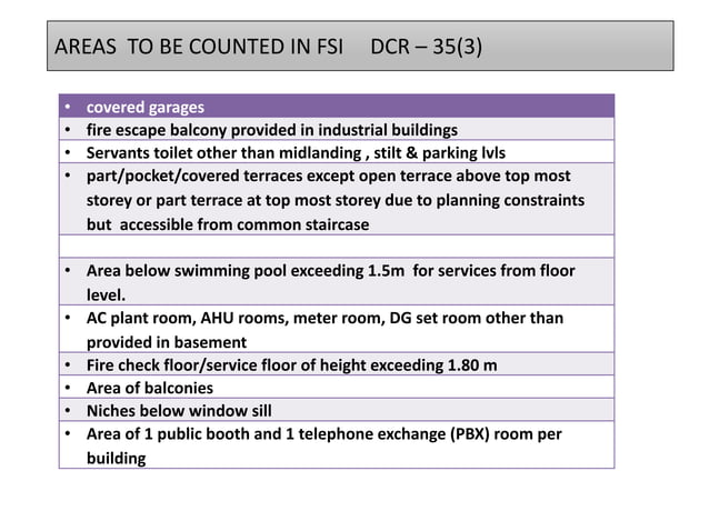 Development Control Regulations, Mumbai - Key points | PDF