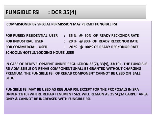 Development Control Regulations, Mumbai - Key points | PDF