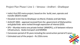 Mumbai Metro Phase 1 | PPTX