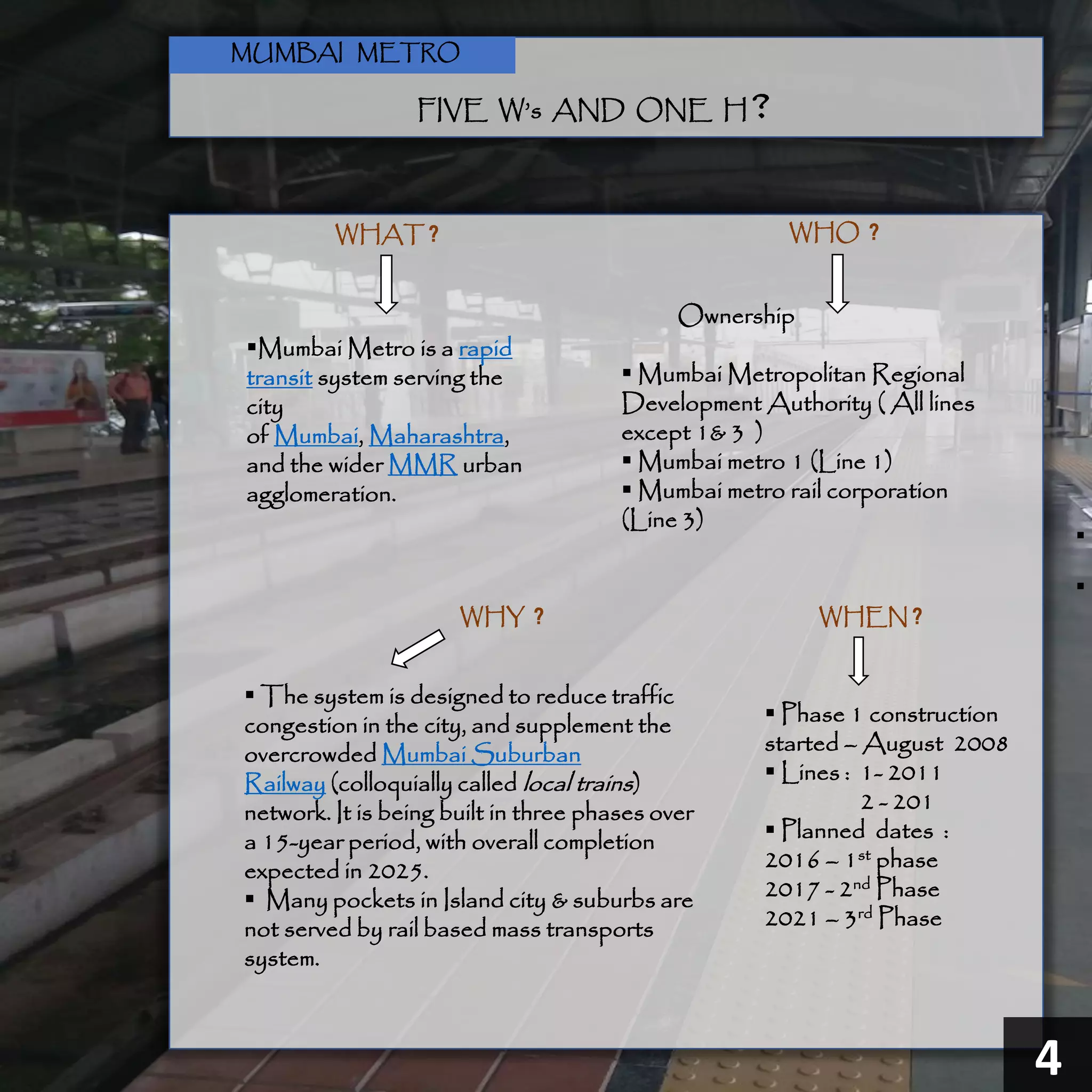 Mumbai metro - Planning | PDF