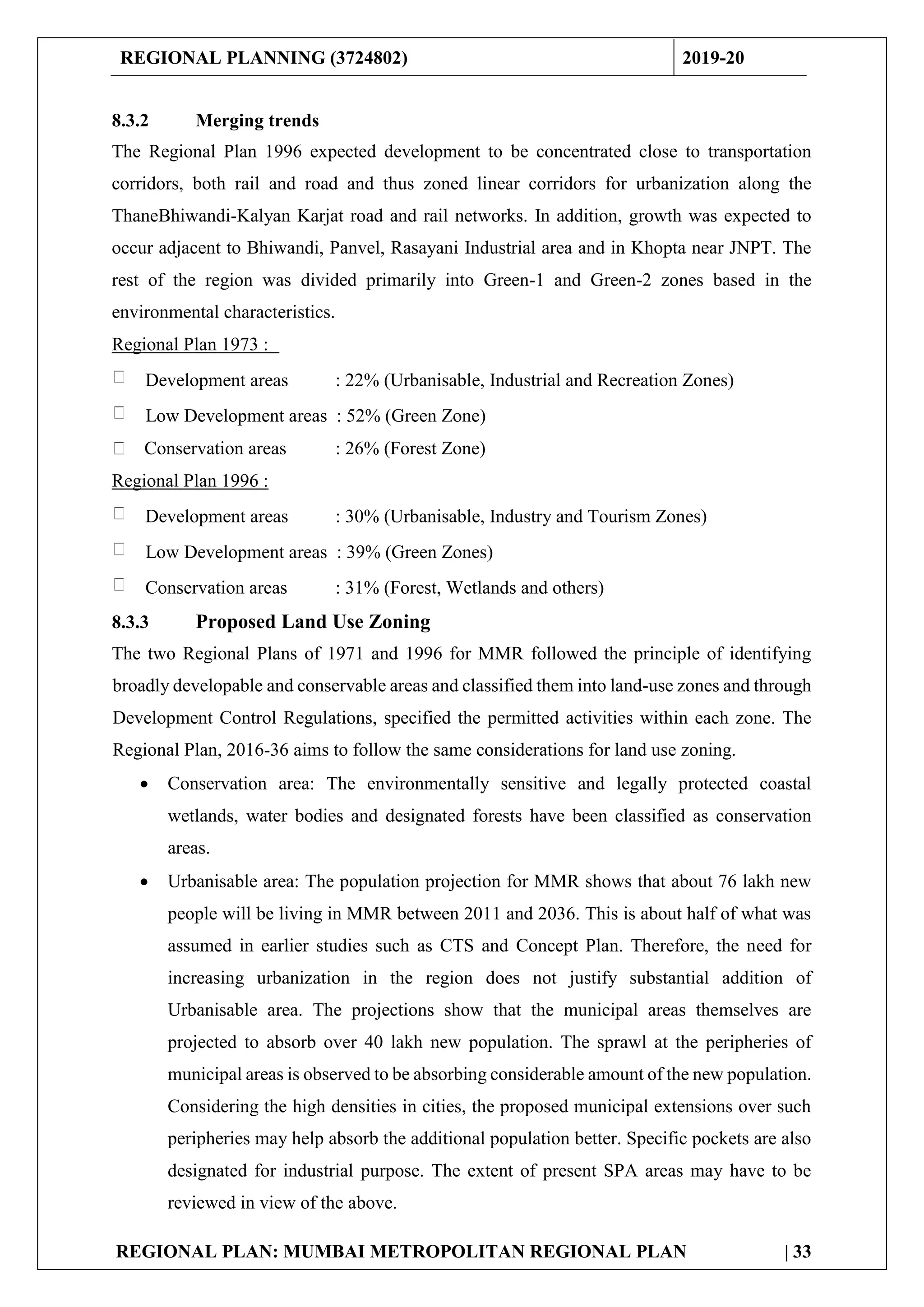 REGIONAL PLAN: A CASE OF MUMBAI METROPOLITAN REGION | PDF