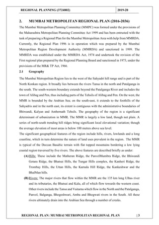 REGIONAL PLAN: A CASE OF MUMBAI METROPOLITAN REGION | PDF