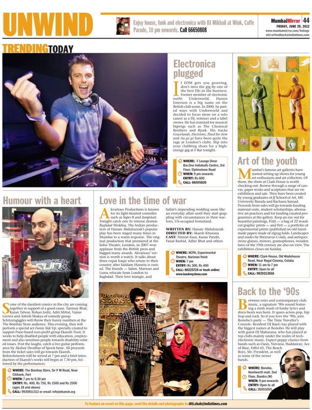 Mumbai mirror unwind - back to the 90s - june 29th '12 | PDF