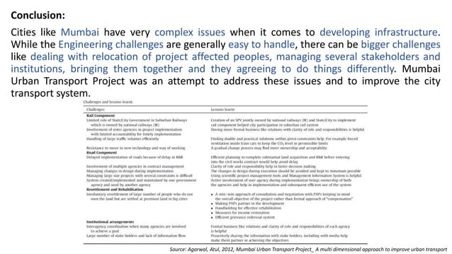 Mumbai Urban Transport Project Study | PPTX | Rail Travel | Travel Type