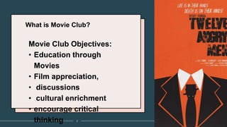 MU_MOVIE CLUB ppt for orientation programe | PPTX