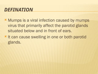 mump(priti).pptx for bsc nursing student | PPT