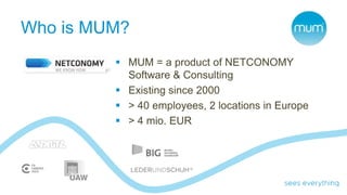MUM | Master Data Management Corporate Presentation 2010 | PPTX