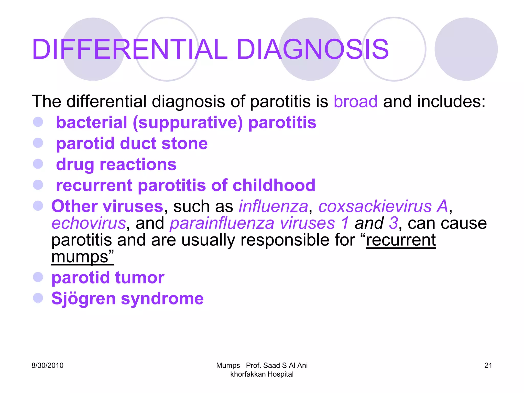 Mumps | PPT