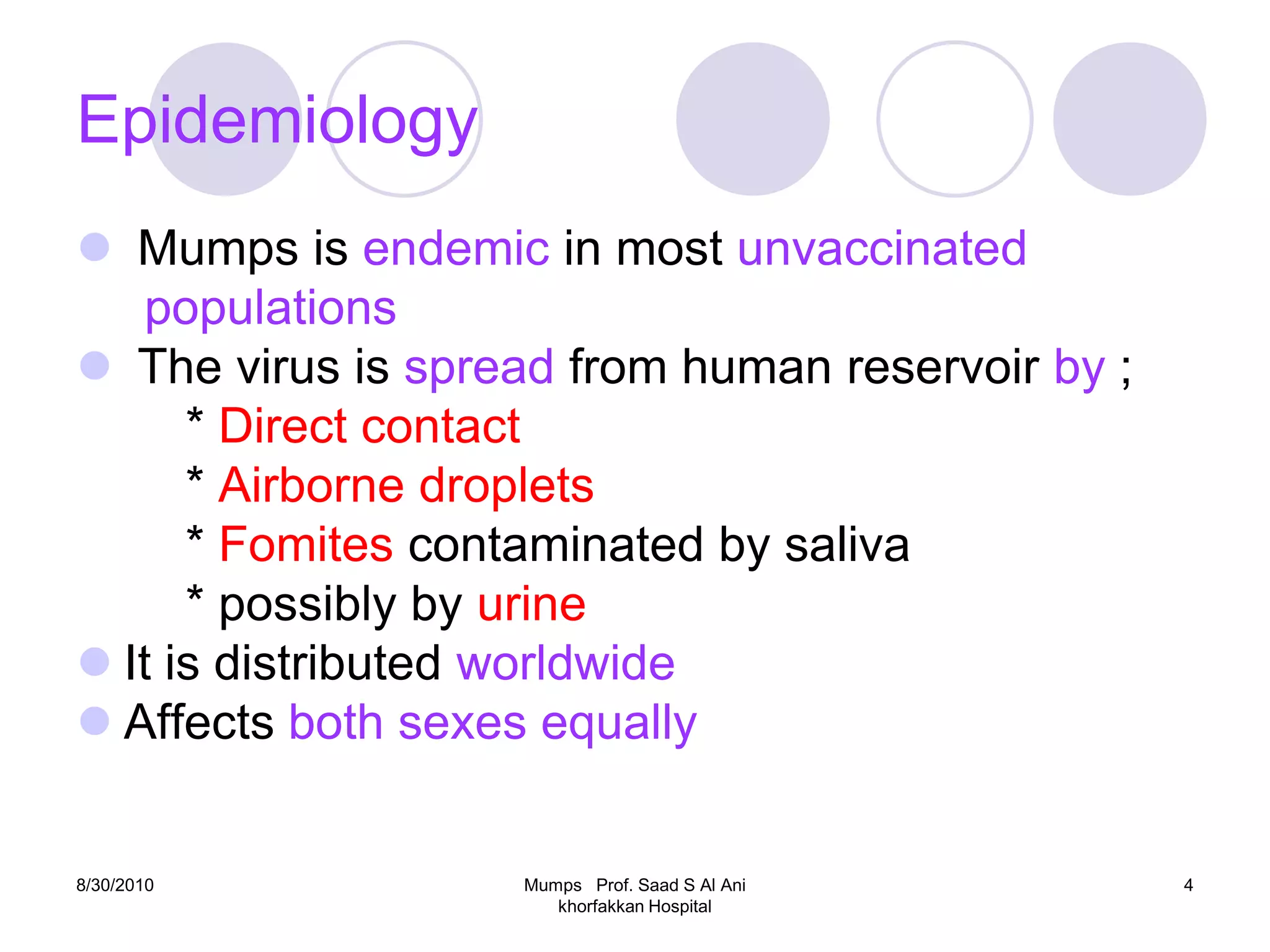 Mumps | PPT