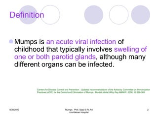 Mumps | PPT