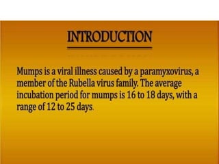 MUMPS IN MICROBIOLOGY FOR DENTAL STUDENTS | PPT