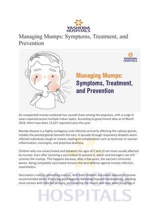 Managing Mumps: SymptomsandTreatment and | PDF