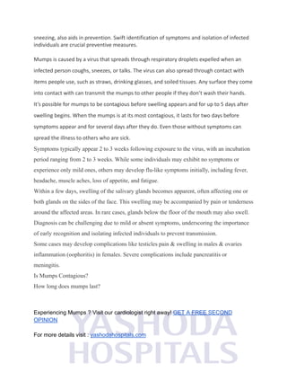 Managing Mumps: SymptomsandTreatment and | PDF