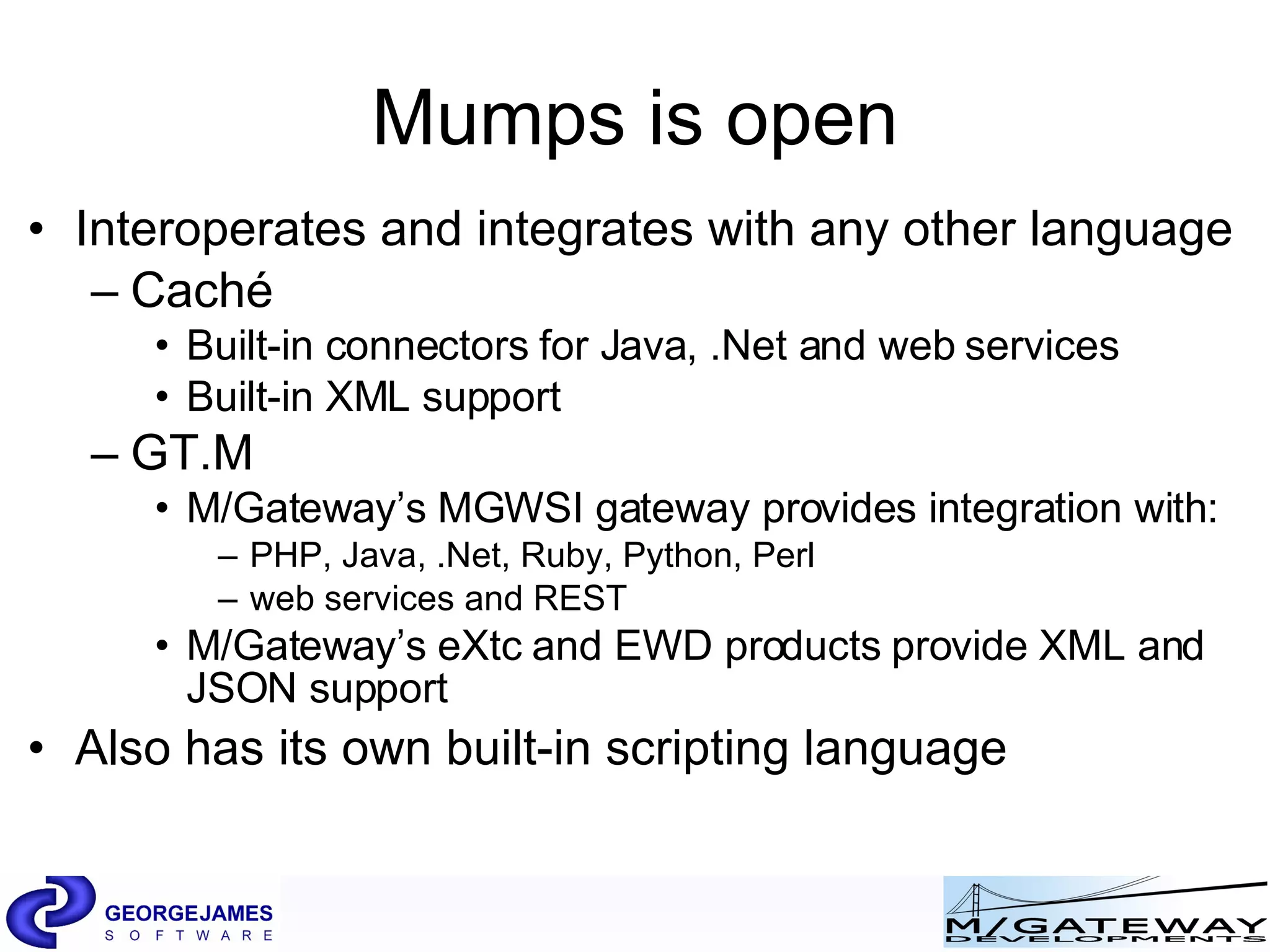 Mumps the Internet scale database | PPT