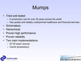 Mumps the Internet scale database | PPT