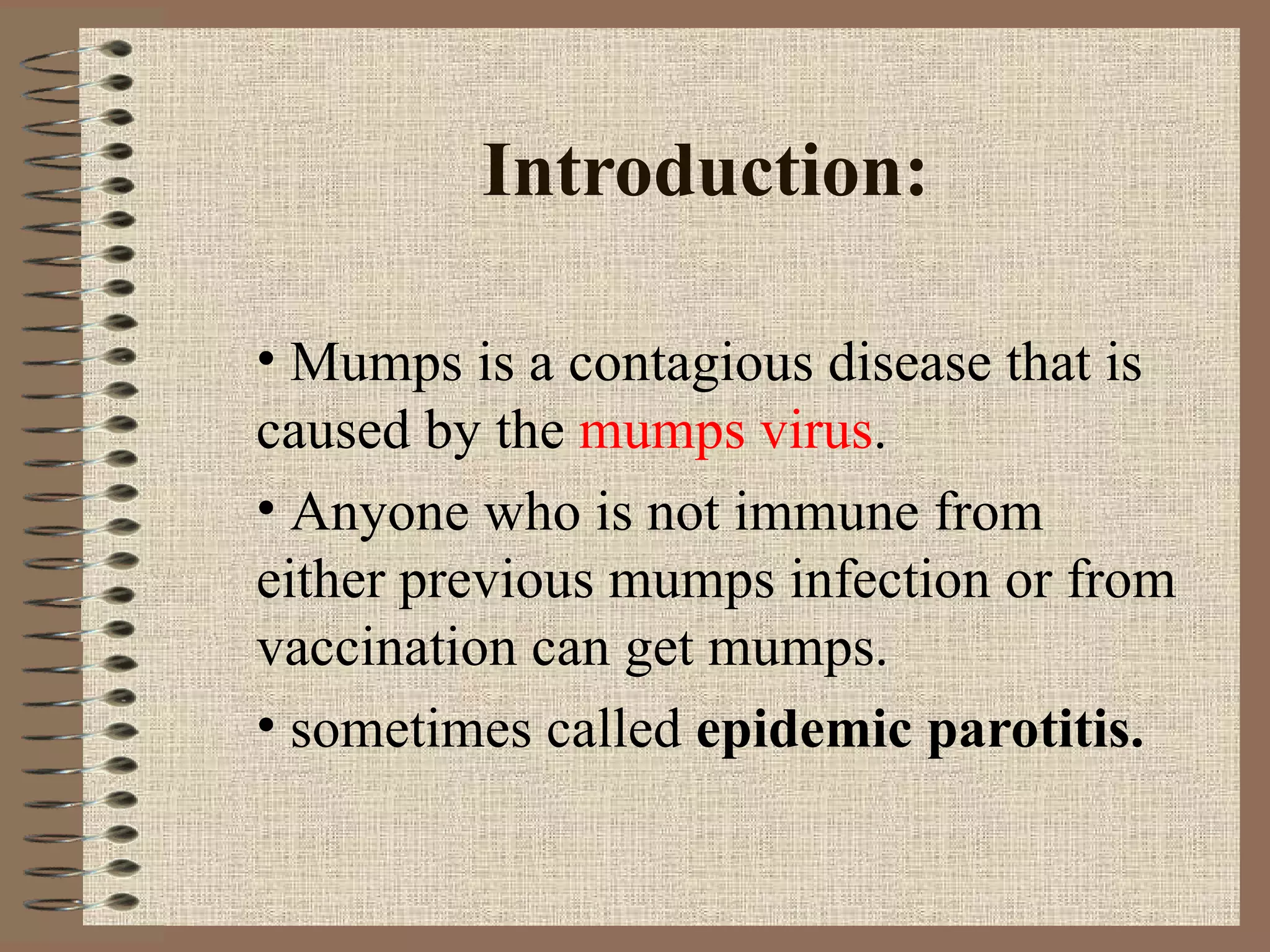 Mumps presentation s agun | PPT