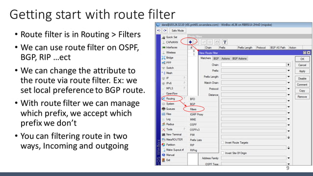 MikroTik Internet Route Filter | PPT