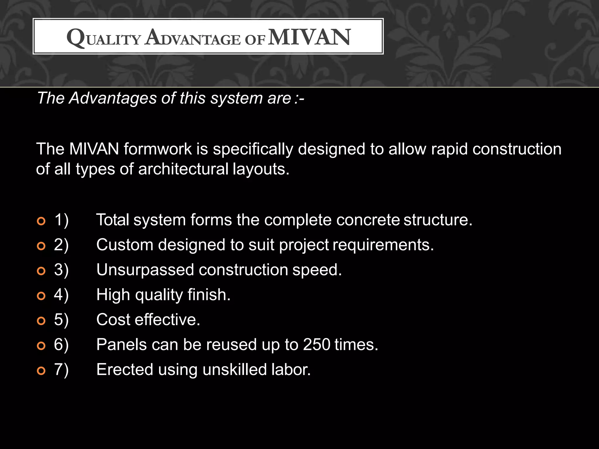 Mivan aluminium formwork | PPTX