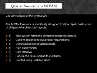 Mivan aluminium formwork | PPTX