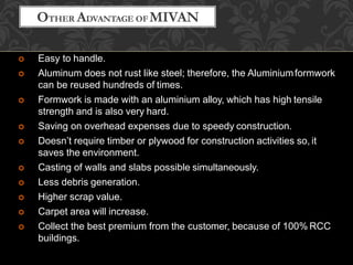 Mivan aluminium formwork | PPTX