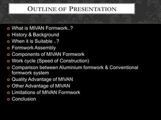 Mivan aluminium formwork | PPTX