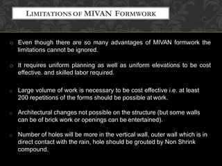 Mivan aluminium formwork | PPTX
