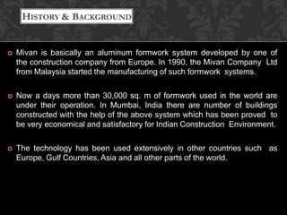 Mivan aluminium formwork | PPTX