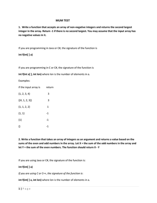 Maharishi University of Management (MSc Computer Science test questions ...