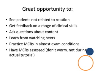 Year 3B overview (presentation for MUMUS introduction to clinical years ...