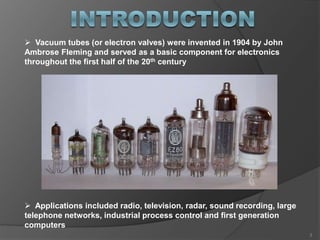 Vacuum Tubes--- Electronics Presentation 1904 | PPTX