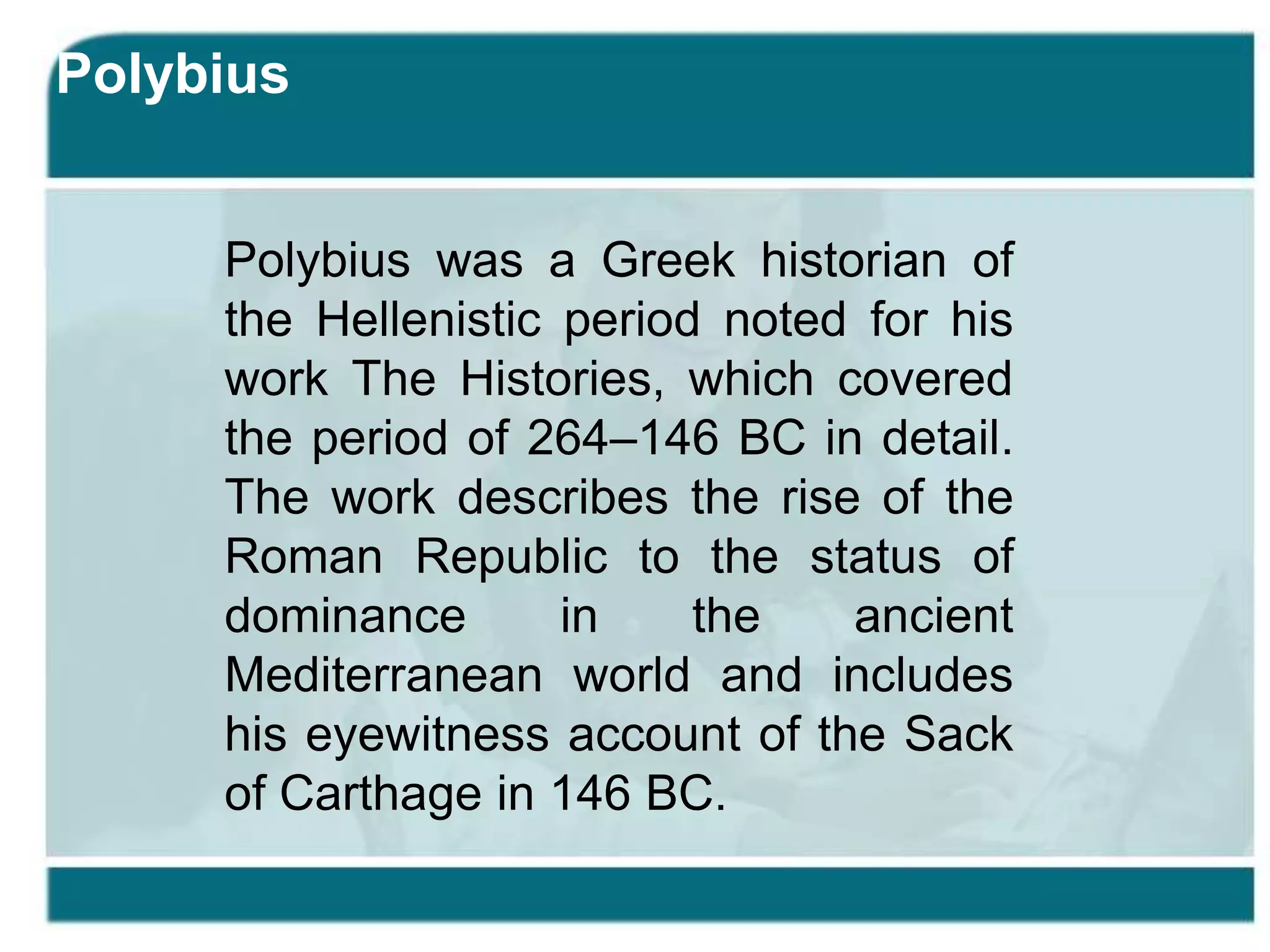Historians in ancient history | PPTX