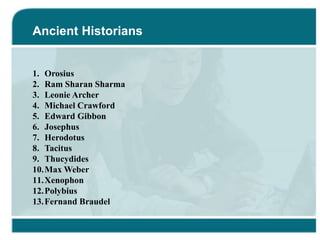 Historians in ancient history | PPTX