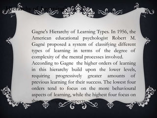 gagnes heirarchy of learning | PPT