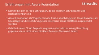 Azure Days 2019: Trivadis Azure Foundation – Das Fundament für den ... (Nisanth ...