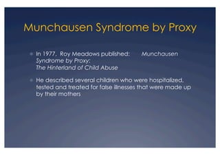 Munchausen Syndrome by Proxy | PPT