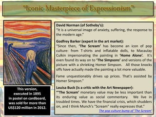 Munch’s The Scream “Iconic Masterpiece of Expressionism in ‘Popular ...