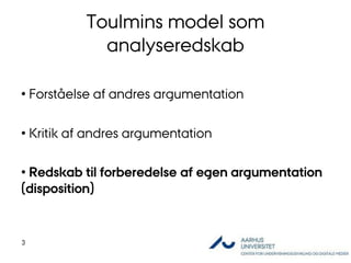 Mundtlig fremstilling 3, argumentation og disposition | PPTX