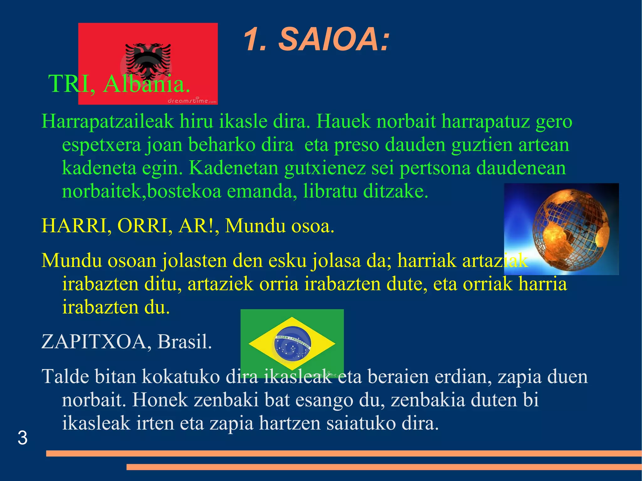 Munduko jolasak, iker | PPT