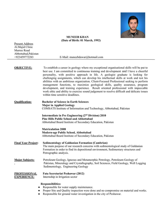 Muneeb cv.doc (1) | PDF