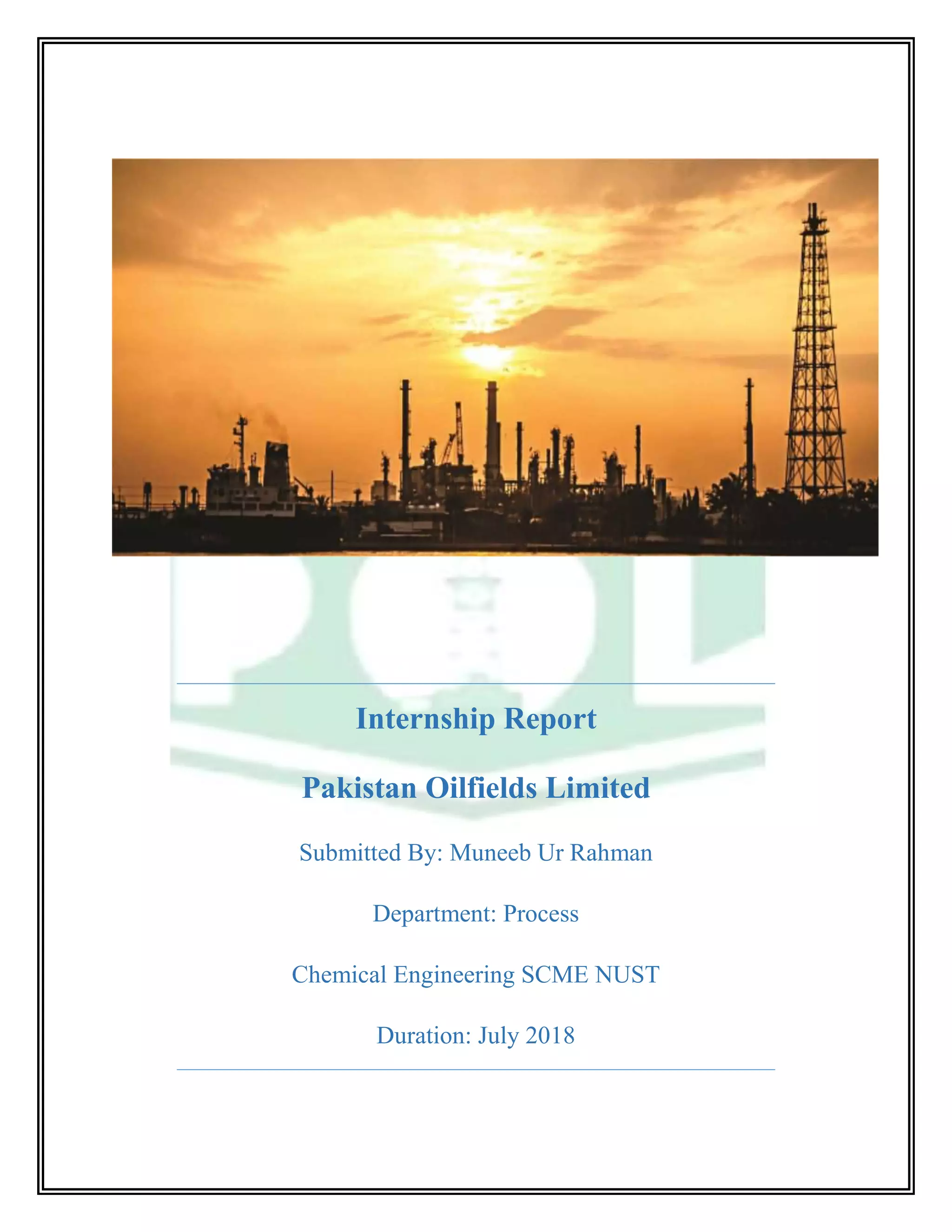 Pakistan Oilfields Limted (POL) Internship Report | PDF