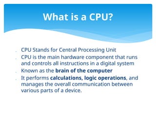 Understanding the Central Processing Unit: The Brain of Modern ...