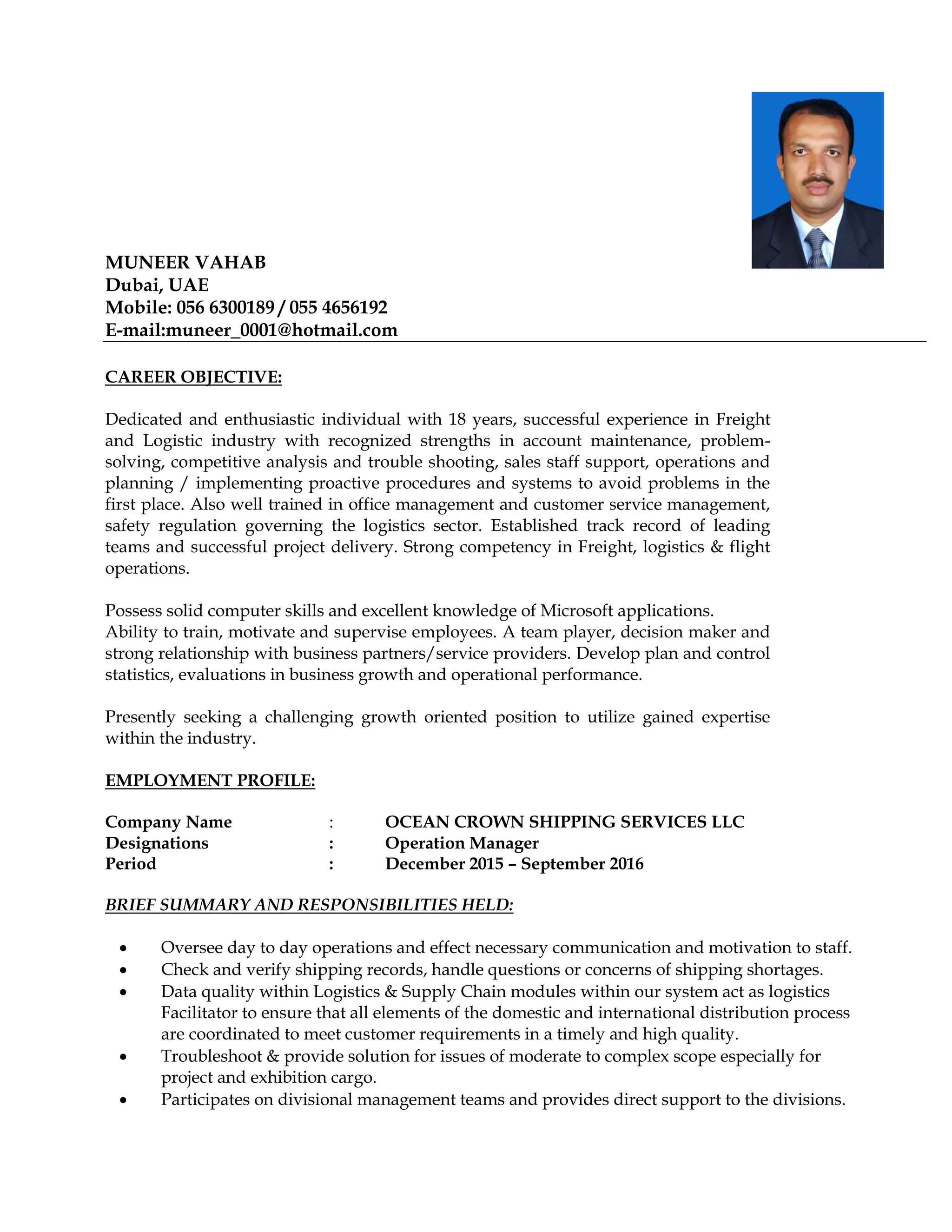 Muneer CV | PDF