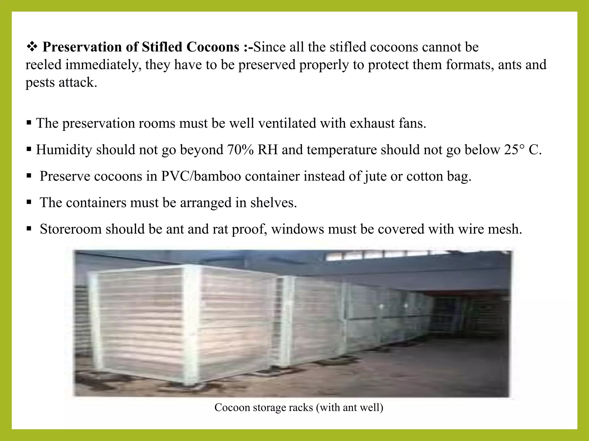 Sericulture - Post Cocoon Technology / Processing of Cocoons | PPTX