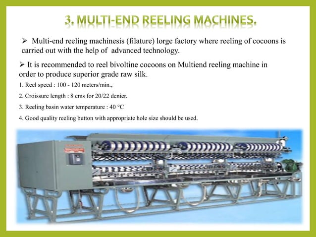 Sericulture - Post Cocoon Technology / Processing of Cocoons | PPTX ...