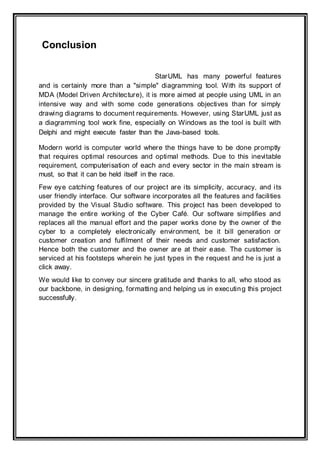 A Software Engineering Project on Cyber cafe management | DOCX